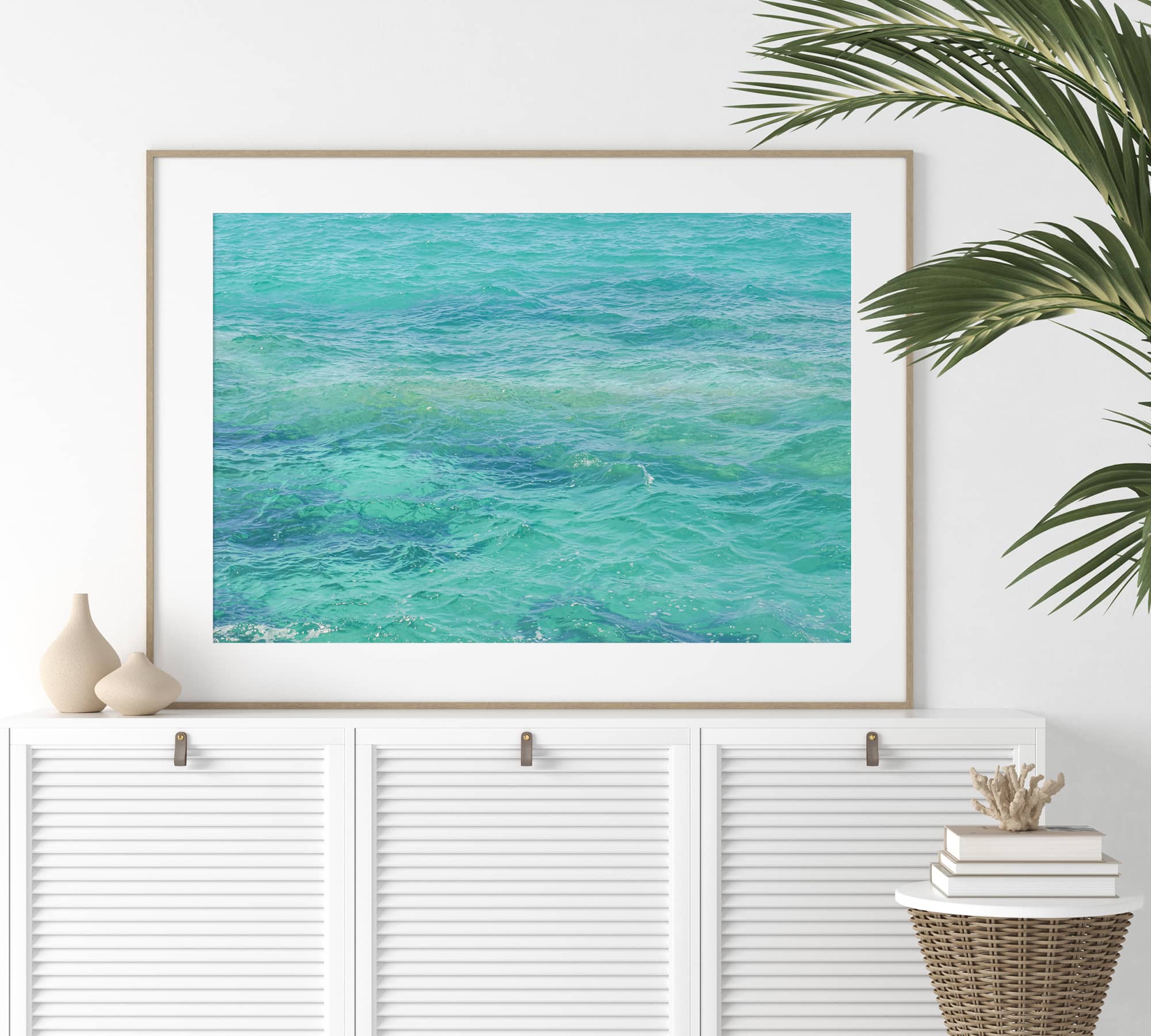 Turquoise Color Photography Solid Turquoise Blue " Photographic Print